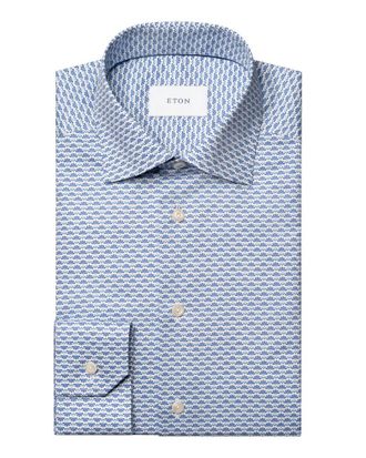 Eton Signature Hemd aus Bio-Baumwoll-Twill, Slim Fit in