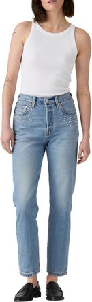 Levi's Damen 501 Crop Jeans Spark My Spurs Blue 32 28