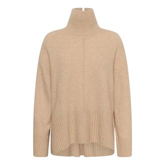 Soaked In Luxury SLBean Pull &agrave; col roul&eacute; haut - Femme - Pulls - Beige - Taille: 42 FR