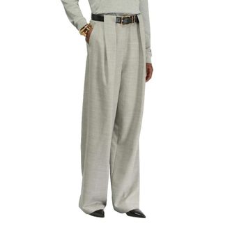 Semicouture Femme, Pantalons, Gris, Taille: 38 FR Wide Pantalons