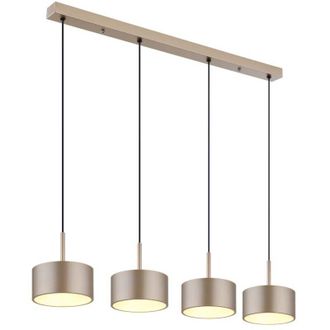 Globo Lighting Suspension, applique, plafonnier, m&eacute;tal, LED, couleur champagne, H 150 cm