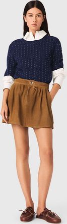 Maje Kurzer Rock Aus Wildleder - Kamel - Maje