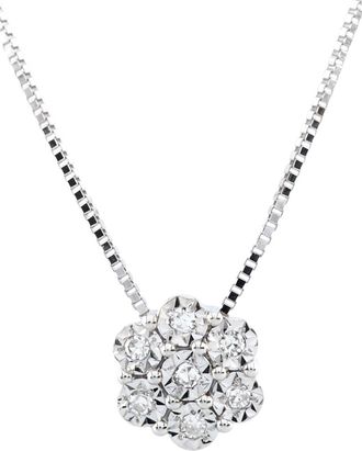 Edenly Collier Frische - Schneeflöckchen - 7 Diamanten und Weißgold