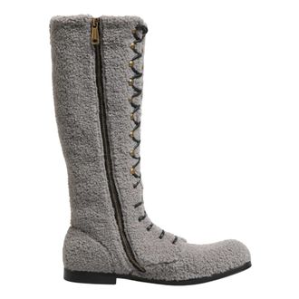 Dolce & Gabbana Overknee-Stiefel - - Shoes - Herren - Grau - 44 EU