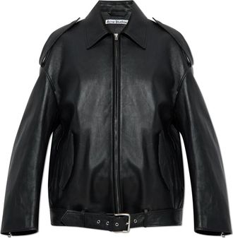 Acne Studios Femme, Vestes, Noir, Taille: 38 FR Blouson de motard en cuir