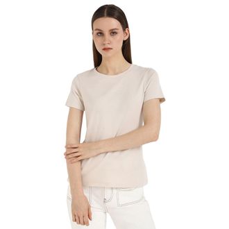Calvin Klein Jeans Calvin Klein Damen Institutional Graphic Slim Tee S/S T-Shirt, Moonbeam, L