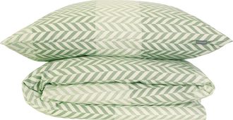 Schiesser Bettwäscheset Maribel | Renforcé | 100% Baumwolle aus nachhaltiger Produktion | 135x200cm + 80x80cm | Grün