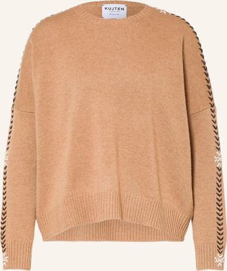 Kujten Kujten Cashmere-Pullover Amea Snow braun