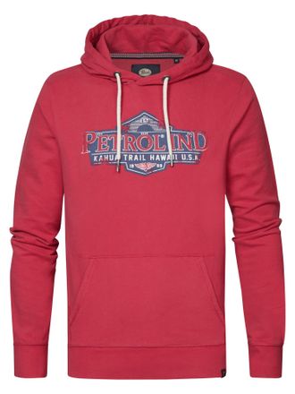 Petrol Industries Herren Sweater Hooded Pullover, Melonenrot, Small