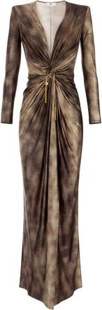 Elisabetta Franchi Femme, Robes, Brun, Taille: 38 FR Robe de Soirée Tapis Rouge