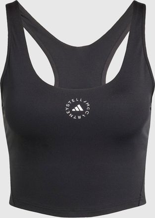 Stella McCartney TrueStrength Yoga Cropped Tank, Woman, Black, Size: XXS