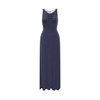 Emporio Armani Femme, Robes, Bleu, Taille: 40 FR Long Dress