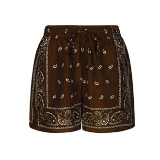 P.A.R.O.S.H. P.a.r.o.s.h., Femme, Shorts, Brun, Taille: 36 FR Bandana Print Shorts