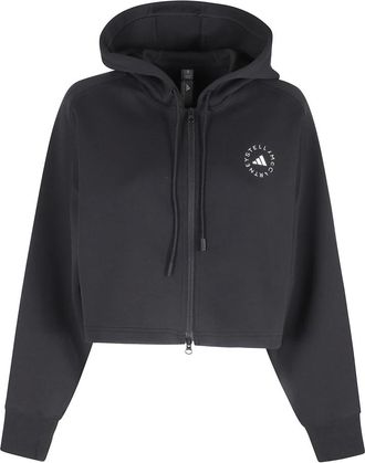 adidas by Stella McCartney Femme, Sweatshirts et sweats &agrave; capuche, Noir, Taille: 36 FR Sportswear Cropped Sweat &agrave; capuche