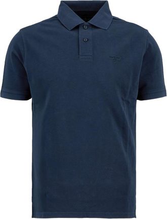 Barbour Piqu&eacute;-Poloshirt aus Baumwolle mit Label-Schriftzug, Tailored Fit in