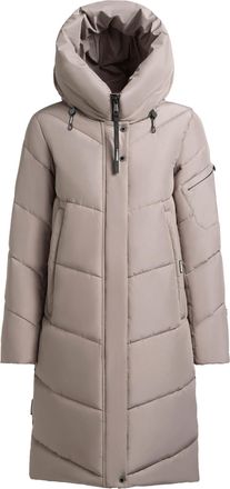 Khujo Jange2 Damen Wintermantel Steppmantel Winterjacke Kurzmantel Steppjacke (DE/NL/SE/PL, Alphanumerisch, XS, Regular, Regular, 123 GREIGE)