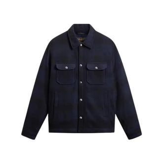 Woolrich Alaskan Karohemdjacke - - Jackets - Herren - Blau - XL