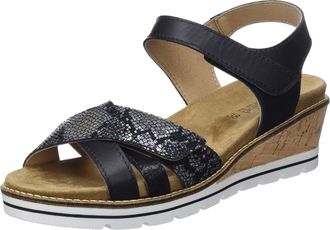 Comfortabel Damen 710082-01 Sandale mit Absatz, Schwarz, 38 EU Weit