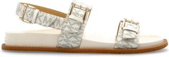 Michael Kors Femme, Chaussures, Beige, Taille: 38 1/2 EU Sandale Nia &agrave; logo signature