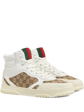 Gucci Re-Web High-Top-Sneakers - Wei&szlig;