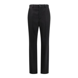 Balenciaga Schwarze Wollhose Mit Rei&szlig;verschluss - - Trousers - Damen - Schwarzk - XS