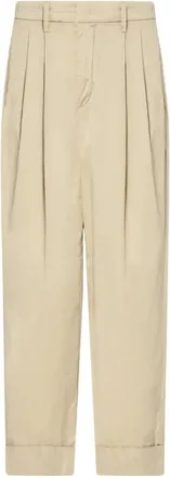 Peuterey Femme, Pantalons, Beige, Taille: 42 FR Pantalon Popeline Taille Haute