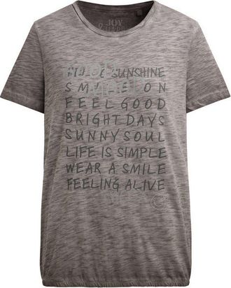 soccx Rundhalsshirt mit Gummizug im Saum