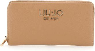 Liu Jo Femme, Accessoires, Beige, Taille: ONE Size Grand Portefeuille Zipp&eacute;