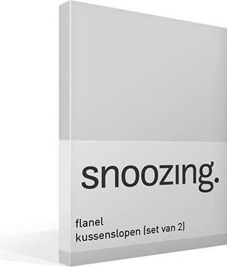 Snoozing Flanell - Kissenbezüge - 2er-Set - 40x60 cm - Grau