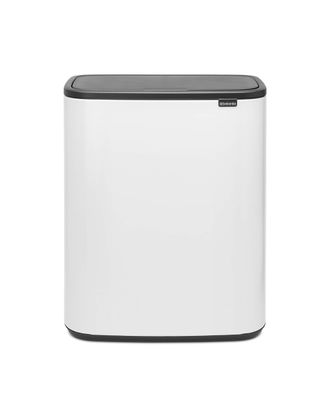 Brabantia Bo Touch Bin mit 2 Innen eimern, 2 x 30 Liter, Weiß