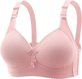 Generic Soutien-gorge tendance d&eacute;contract&eacute; respirant sans anneau en acier pour femme, rose, 66