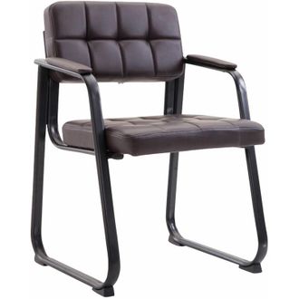 Clp Chaise invit&eacute;e &eacute;l&eacute;gante en cuir eco en attente dattente rembourr&eacute;e avec divers accoudoirs Couleur : marron