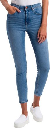 Cross Jeans Damen Jeans Judy - Super Skinny Fit - Blau - Mid Blue Washed W24-W34 Stretch Baumwolle, Größe:33W / 34L, Farbvariante:Mid Blue Washed 083