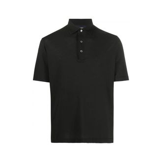 Lardini Kurzarm-Polo - - Tops - Herren - Schwarzk - XS