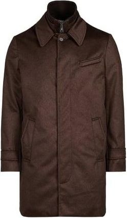 Norwegian Wool Manteau droit col montant en cachemire