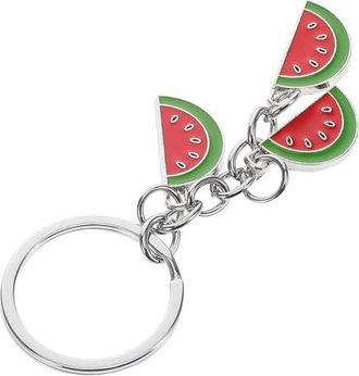 Frcolor Porte-Cl&eacute;s M&eacute;tal Mini Past&egrave;que &Eacute;t&eacute; Breloques D&eacute;coratives pour Paquet &agrave; Main Pendentif Paquet Mignon Anneau Porte-Cl&eacute;s pour Voiture Accessoire Pr&eacute;sent 