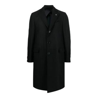 Lardini Woll-Kaschmir-Mantel - - Coats - Herren - Schwarzk - 3XL