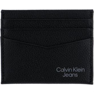 Calvin Klein Schwarzes Leder Kartenetui - - Accessories - Herren - Schwarzk - ONE SIZE