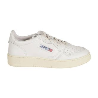 Autry Femme, Chaussures, Blanc, Taille: 38 EU Baskets Basses en Cuir Blanches