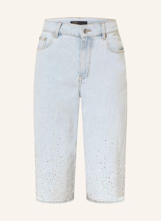 Maje Jeans-Bermudas Mit Schmucksteinen blau