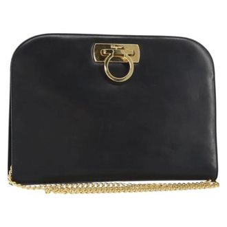 Ferragamo Sac bandouli&egrave;re en cuir Pre-owned - Femme - Pre-owned - Noir - Taille: ONE Size