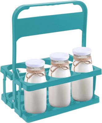 Generico Getränkehalter zur Vermeidung von Verschütten, Tür für Milchflaschen, Weinflaschen, 6 Flaschen, Bierflaschenhalter mit 6 Stufen, Packung