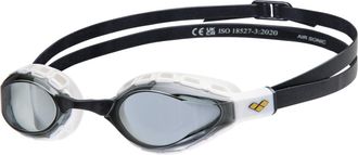 Arena Unisex Erwachsene Air Sonic Schwimmbrille f&uuml;r M&auml;nner und Frauen, Wettkampfschwimmer, kleine Passform, breite, spiegelfreie Gl&auml;ser, Rauch/Schwarz