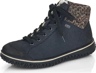 Rieker Damen Low-Top Sneaker Z4243, Frauen Halbschuhe, wasserabweisend, riekerTEX,Freizeitschuhe,Turnschuhe,Laufschuhe,blau Kombi (14),41 EU / 7.5 UK