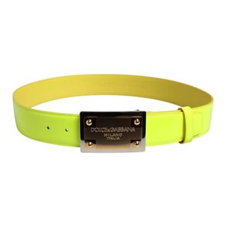 Dolce & Gabbana Homme, Accessoires, Jaune, Taille: 115 CM Classic Belt