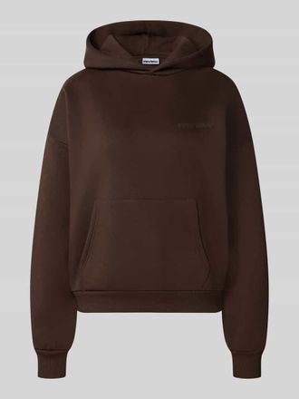 Review Relaxed Fit Hoodie aus Baumwoll-Mix mit Label-Detail