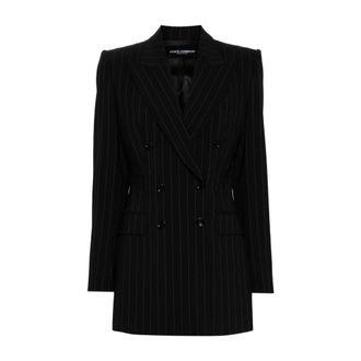 Dolce & Gabbana Multicolor Jacken f&uuml;r stilvolle Outfits - - Jackets - Damen - Schwarzk - L