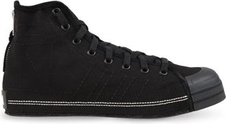 Yohji Yamamoto Low-Top Sneaker - Nizza Hi Canvas High-Top Sneakers - Gr. 7_5 - in Schwarz - f&uuml;r Damen