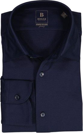 Boggi Milano Herren Hemd blau Jersey