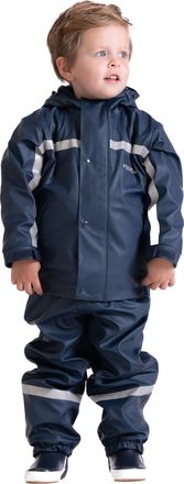 BMS gef&uuml;tterte Matschjacke mit Fleecejacke dunkelblau - 110